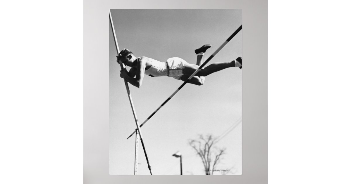 Male Pole Vaulter Poster | Zazzle