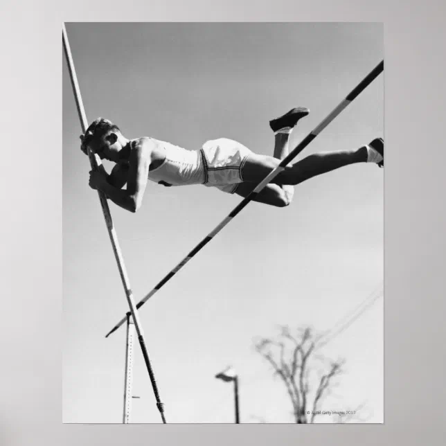 Male Pole Vaulter Poster | Zazzle
