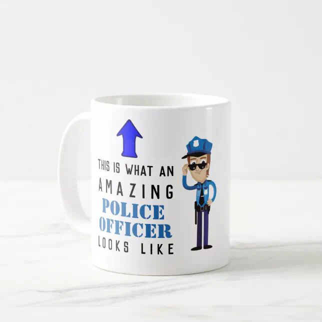MALE POLICE Officer Cartoon CARICATURE Custom Coffee Mug | Zazzle