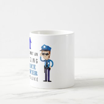 MALE POLICE Officer Cartoon CARICATURE Custom Coffee Mug | Zazzle