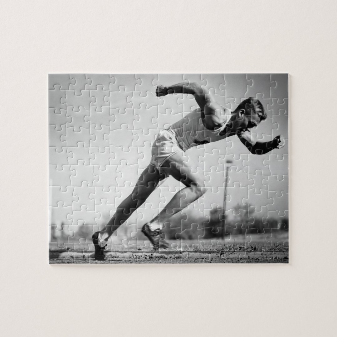 Male Runner Jigsaw Puzzle | Zazzle