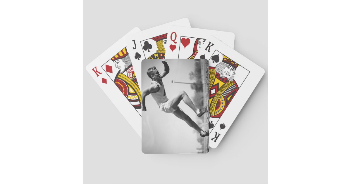 Male Runner Poker Cards | Zazzle