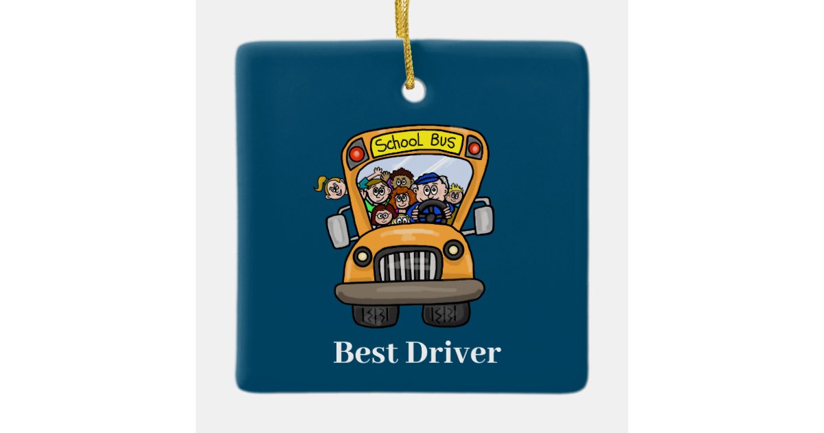 Male School Bus Driver Ornament | Zazzle