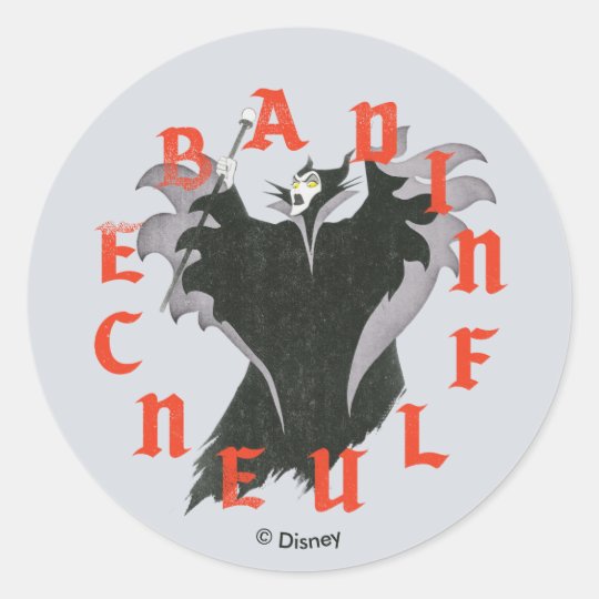 Maleficent | Bad Influence Classic Round Sticker | Zazzle.com