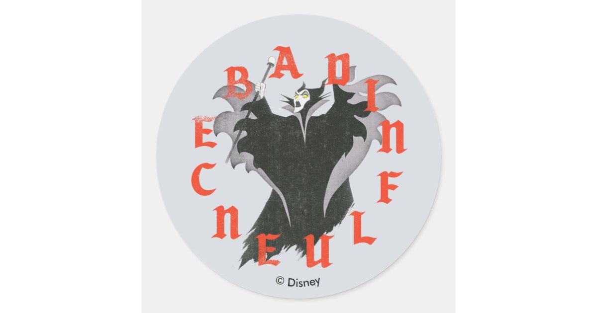 Maleficent | Bad Influence Classic Round Sticker | Zazzle