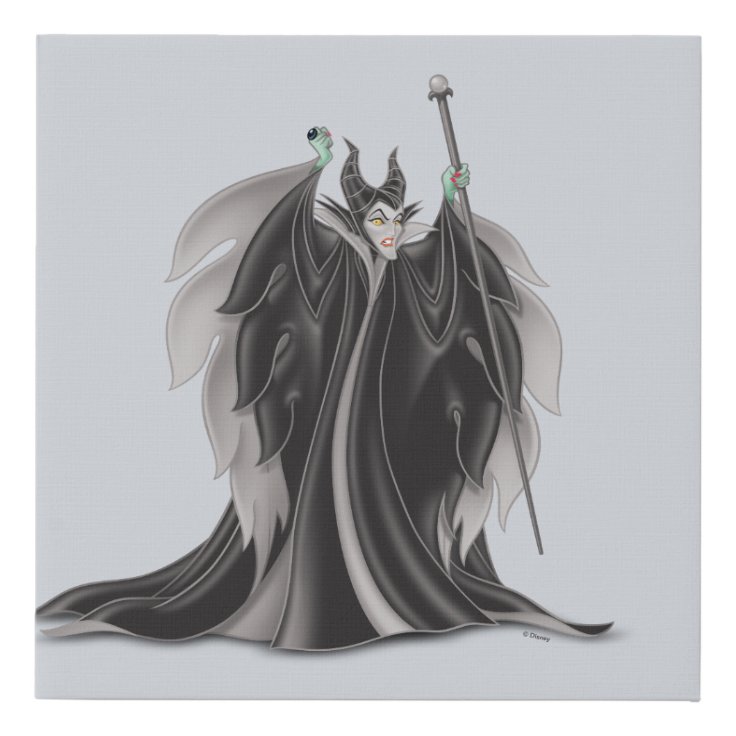 Maleficent | In An Angry Pose Faux Canvas Print | Zazzle