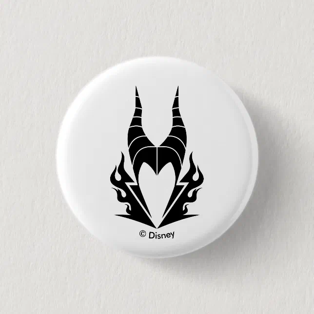 Maleficent Logo Button | Zazzle