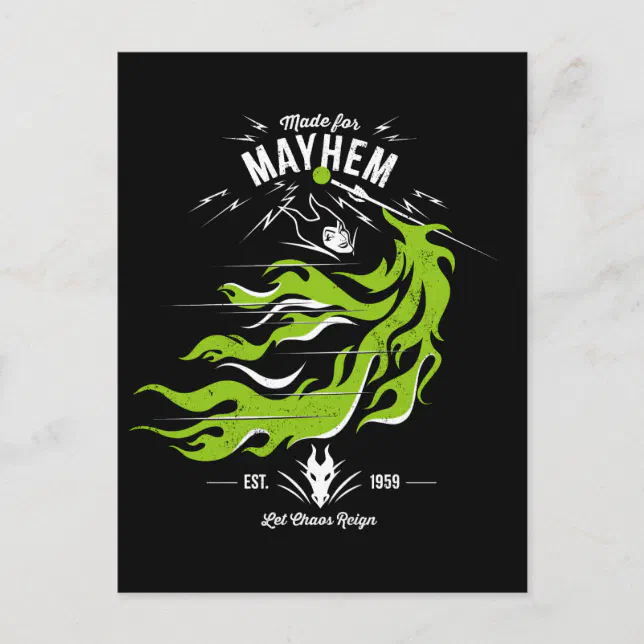 Maleficent | Made for Mayhem | Let Chaos Reign Postcard | Zazzle