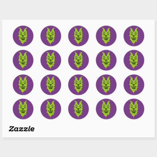 Maleficent - She is Watching You Classic Round Sticker | Zazzle