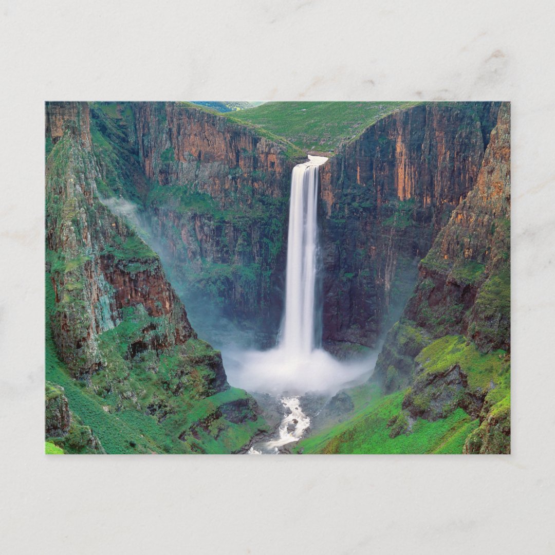 Maletsunyane Falls Lesotho Postcard | Zazzle