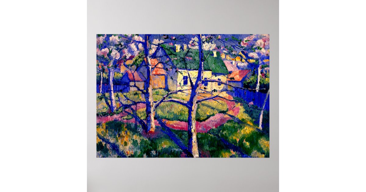 Malevich - Apple Trees in Blossom Poster | Zazzle