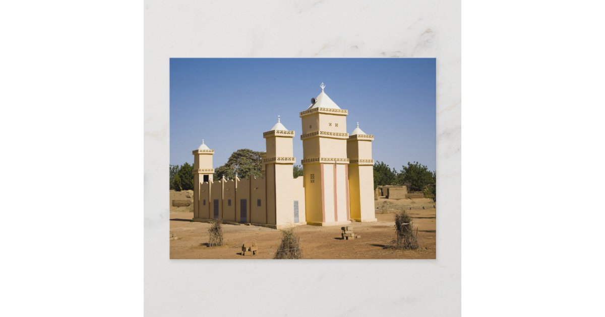 Mali, Bamako. Mosque, Bamako-Djenne Road Postcard | Zazzle.com