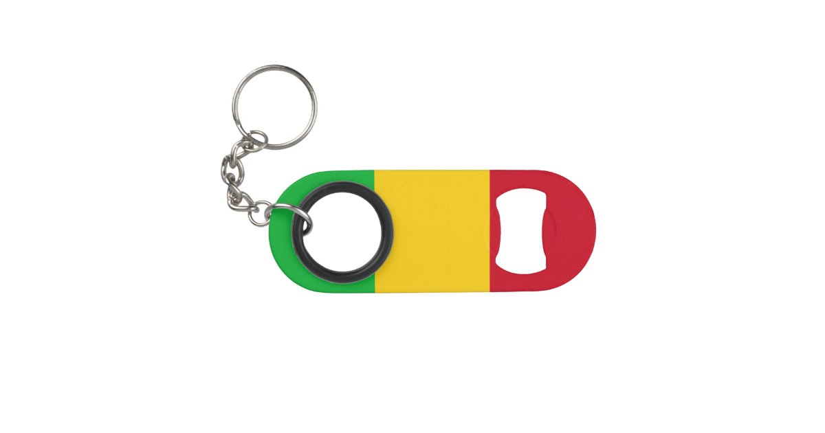 Mali Flag Keychain Bottle Opener | Zazzle
