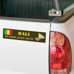 Mali Flag + Map Bumper Sticker | Zazzle