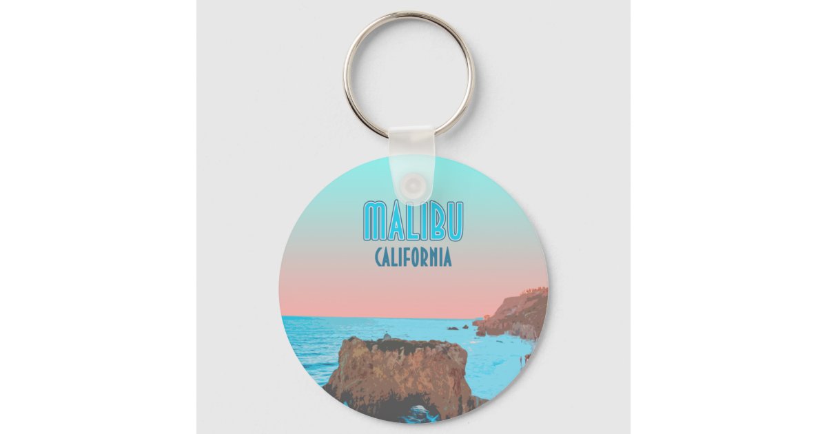 Malibu California Matador Beach Vintage Keychain | Zazzle