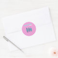 Malibu, Malibu Beach, California, Preppy, Pink Classic Round Sticker ...