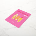Malibu, Malibu Beach, California, Preppy, Pink Foil Holiday Postcard ...
