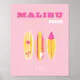 Malibu, Malibu Beach, Preppy, Pink Poster | Zazzle