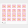 Malibu, Malibu Beach, Preppy, Pink Square Sticker | Zazzle