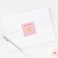 Malibu, Malibu Beach, Preppy, Pink Square Sticker | Zazzle
