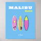 Malibu, Malibu Beach, Tropical, Preppy, Blue Poster | Zazzle