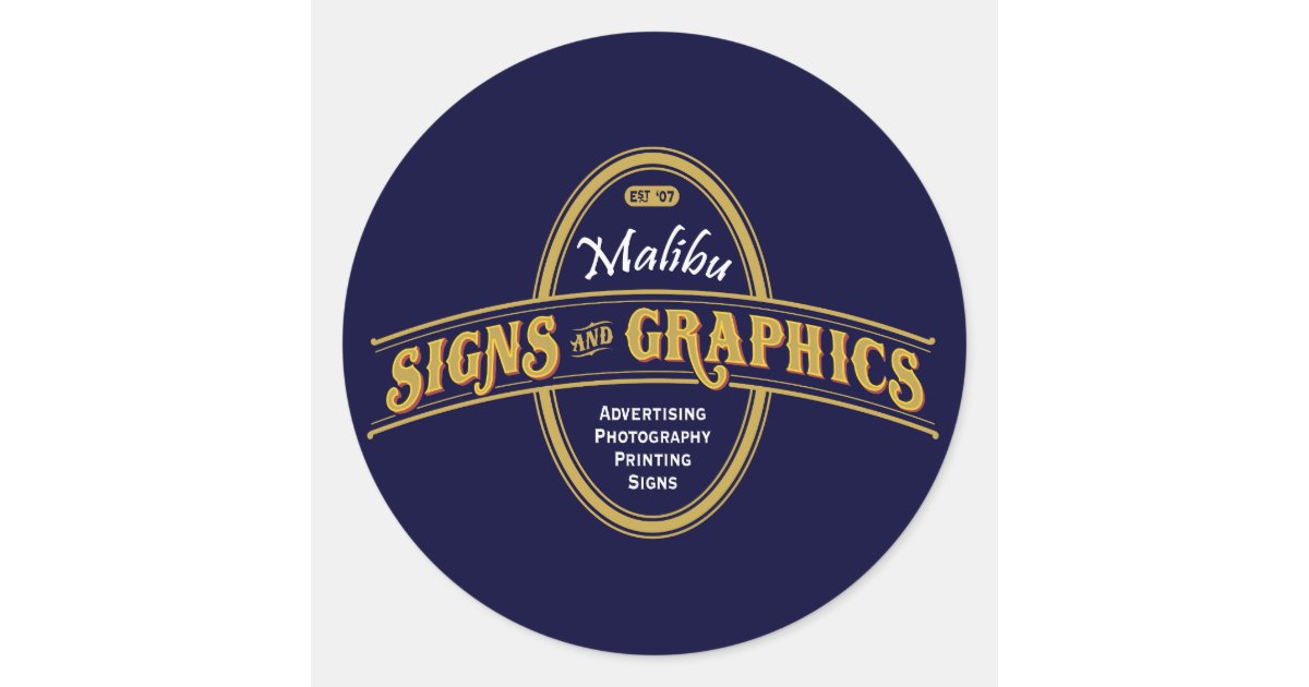 Malibu Signs & Graphics Stickers | Zazzle