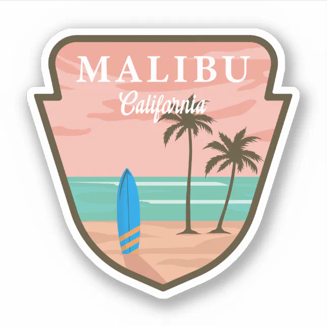 Malibu Sticker California Beach Malibu Welcome Bag | Zazzle
