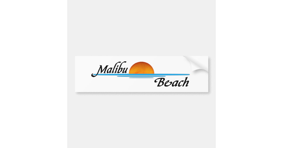 Malibu Sunset Bumper Sticker | Zazzle