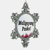 Maligayang Pasko! Merry Christmas in Tagalog bf Snowflake Pewter ...