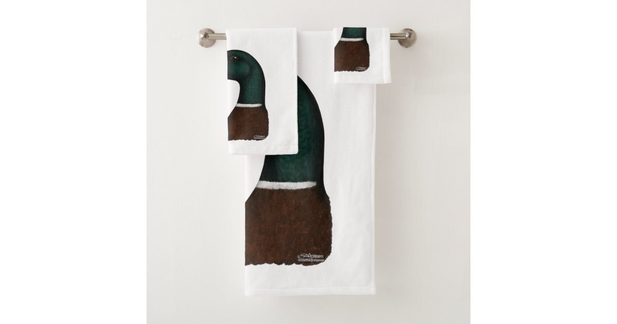 Mallard Drake Head Bath Towel Set | Zazzle