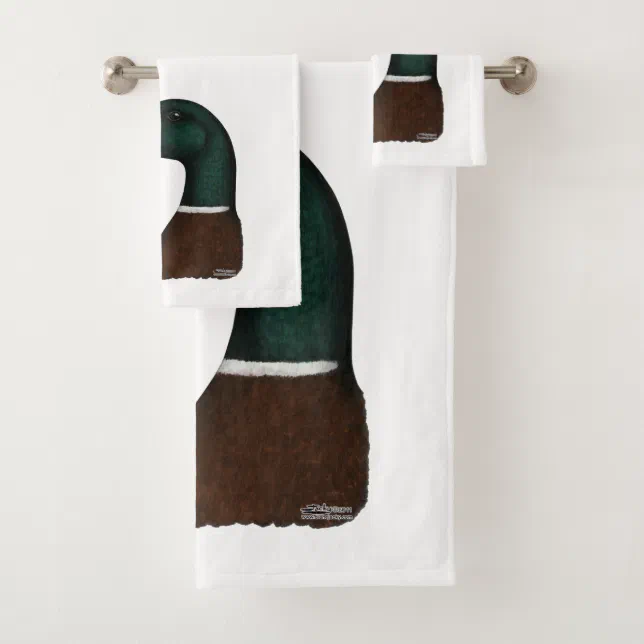 Mallard Drake Head Bath Towel Set | Zazzle