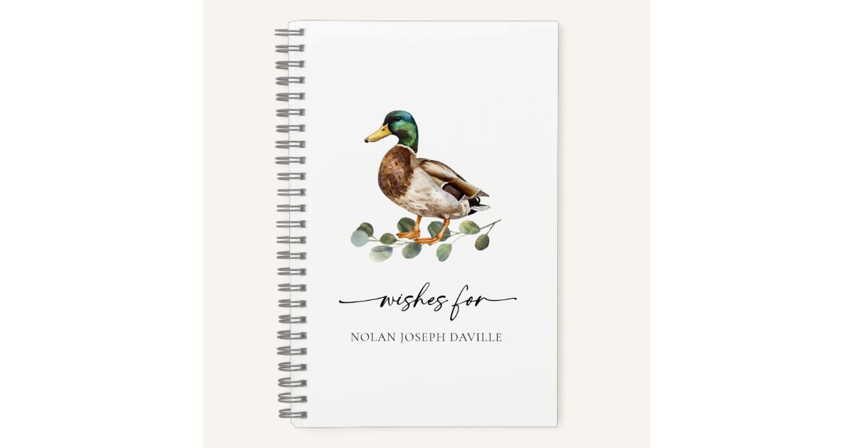 Mallard Duck Baby Shower Guest Book | Zazzle