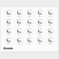 Mallard duck cartoon illustration classic round sticker | Zazzle