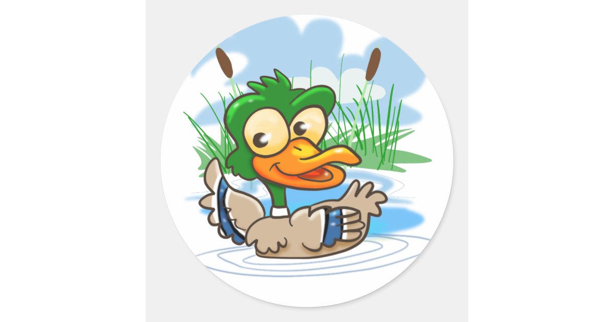 Mallard Duck Classic Round Sticker | Zazzle
