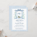 Mallard Duck Monogram Crest Baby Shower Invitation | Zazzle