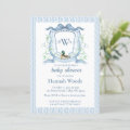 Mallard Duck Monogram Crest Baby Shower Invitation | Zazzle