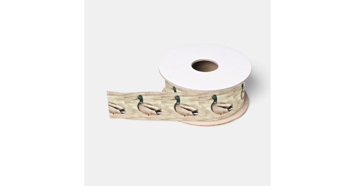 Mallard Duck Photo Grosgrain Ribbon | Zazzle
