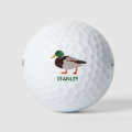 Mallard Duck Realistic Illustration Personalized Golf Balls | Zazzle