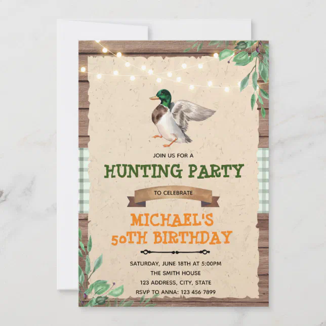 Mallard duck retirement birthday invitation | Zazzle