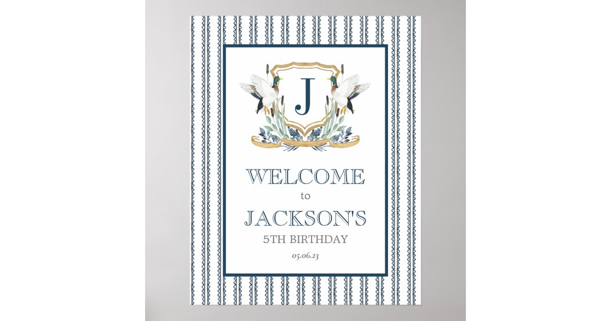 Mallard Duck welcome sign, duck poster | Zazzle