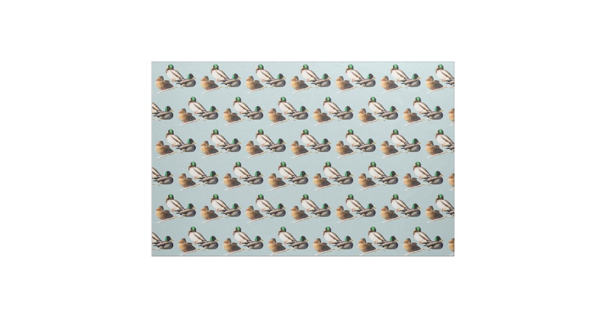 Mallard Ducks Fabric | Zazzle