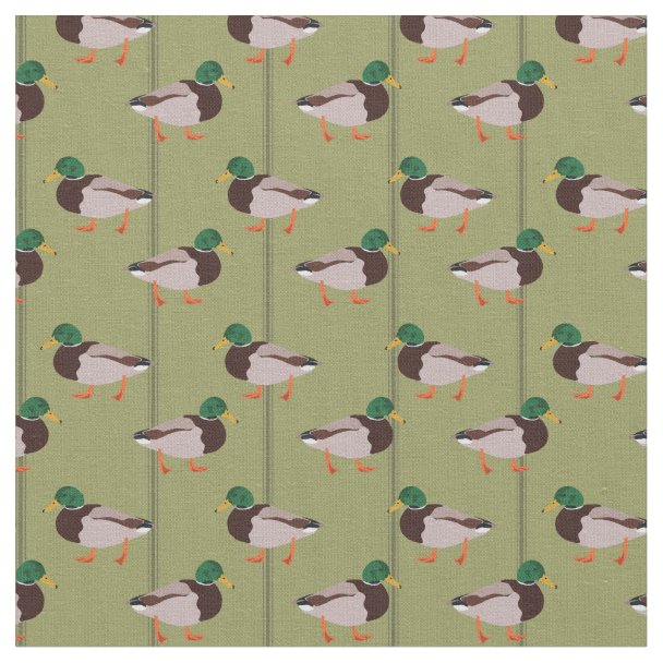Mallard Ducks Fabric | Zazzle