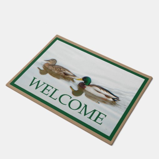 Mallard Ducks - Welcome Doormat | Zazzle