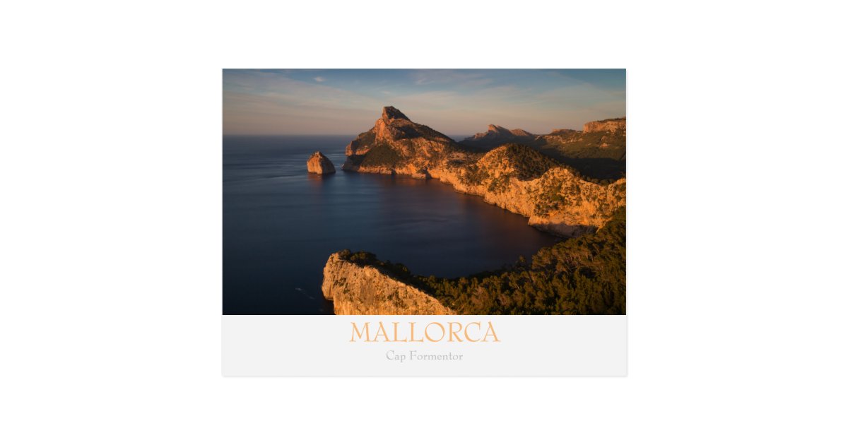 Mallorca - Cap Formentor postcard with text | Zazzle.com