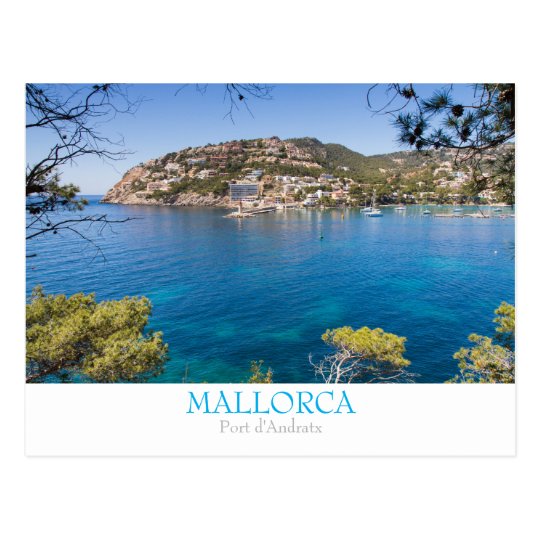 Mallorca - Port Andratx postcard with text | Zazzle.com