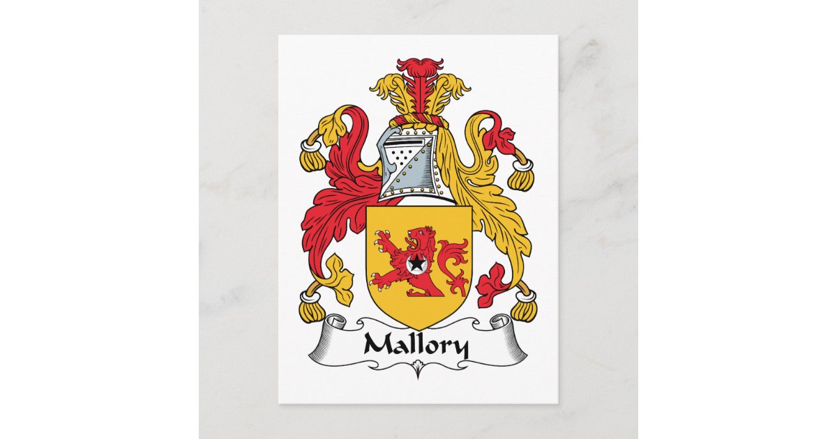 Mallory Family Crest Postcard | Zazzle
