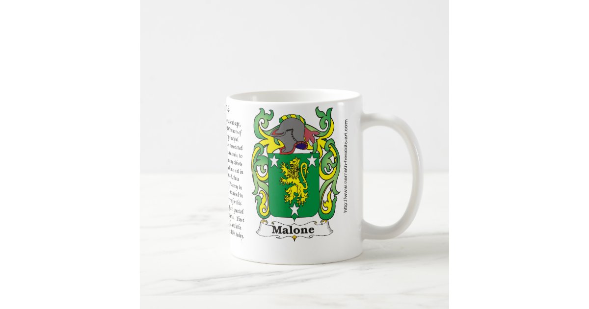 Malone Family Coat of Arms mug | Zazzle