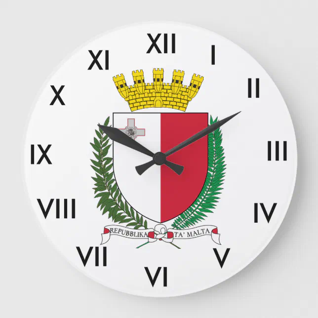 Malta Coat of Arms Clock | Zazzle
