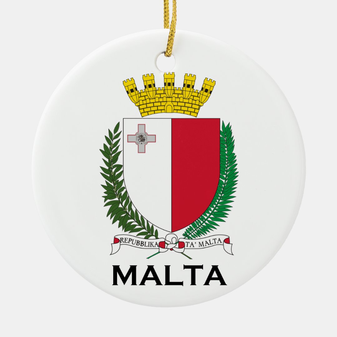 MALTA - emblem/coat of arms/symbol/flag Ceramic Ornament | Zazzle