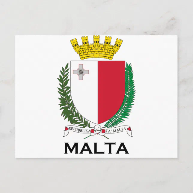 MALTA - emblem/coat of arms/symbol/flag Postcard | Zazzle